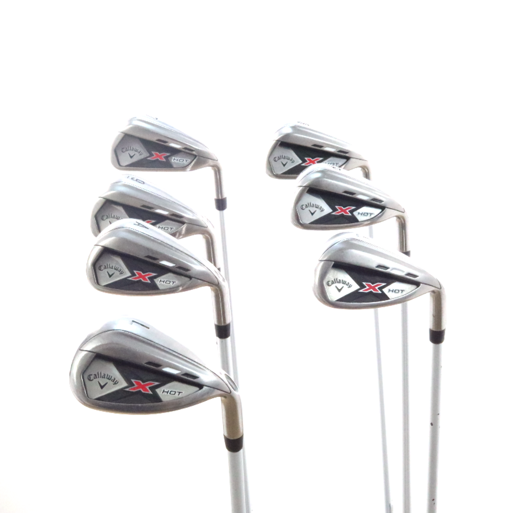 Callaway X Hot 7-P,A,S,L Iron Set Graphite Shaft Regular Flex 36261A ...