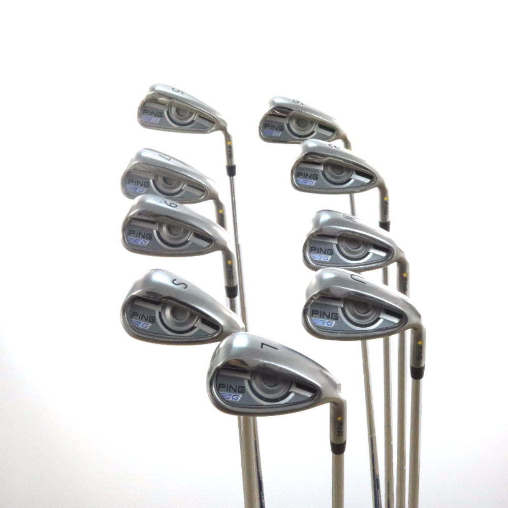 2016 Ping G Series Iron Set 5-W,U,S,L Yellow Dot AWT 2.0 Regular Flex ...