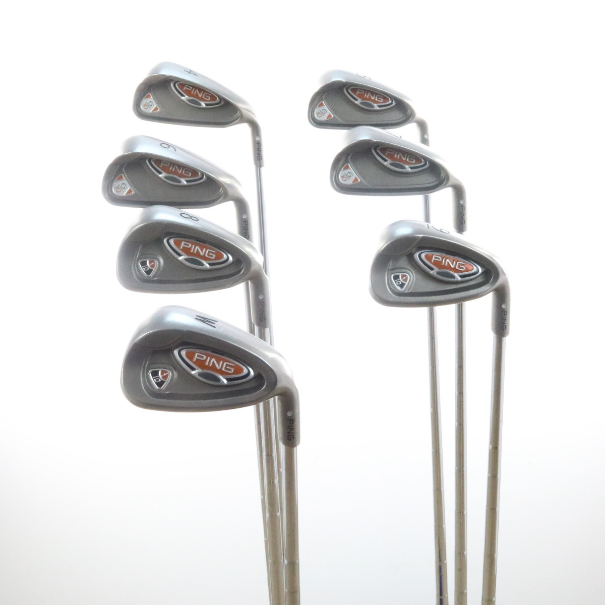 Ping G10/i10 Combo Iron Set 4-W Silver Dot Steel Shaft Stiff Flex ...