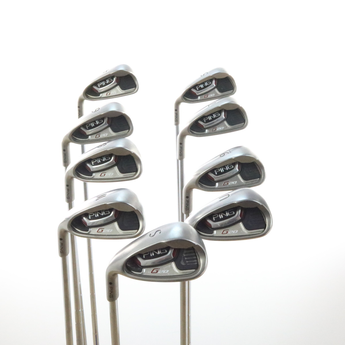 Ping G20 Iron Set 4-W,U,S Black Dot Steel Shaft CFS Regular Left-Handed ...
