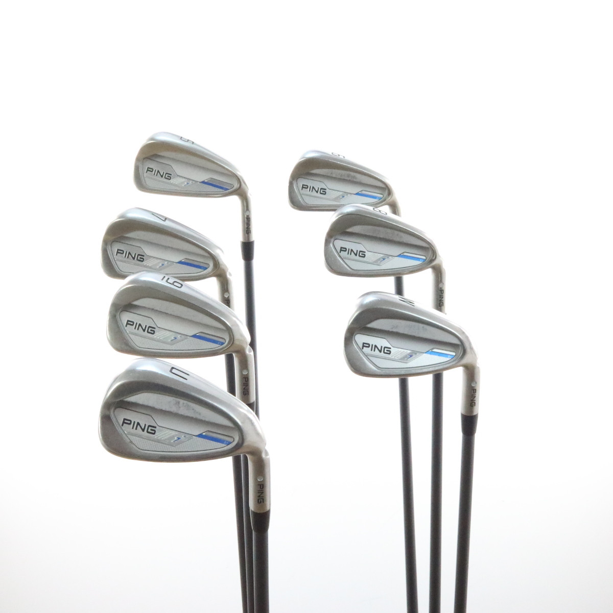 Ping i Series E1 Iron Set 5-W,U Silver Dot Graphite CFS Shaft Stiff ...