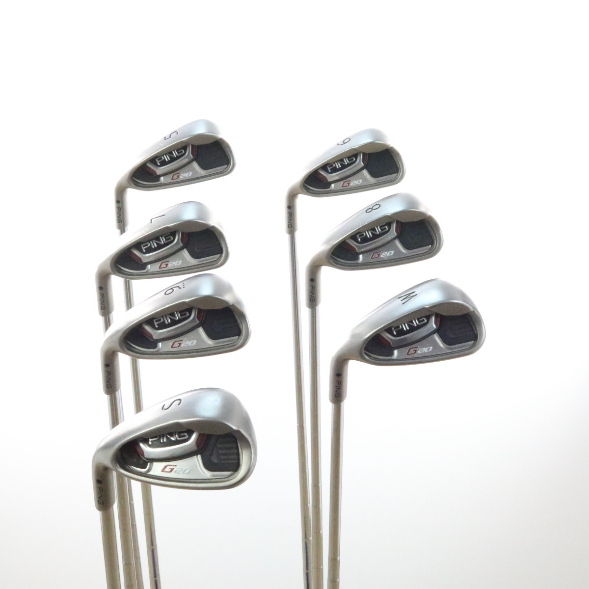 Ping G20 Iron Set 5-W,S Black Dot Steel Shaft CFS Regular Left-Handed ...