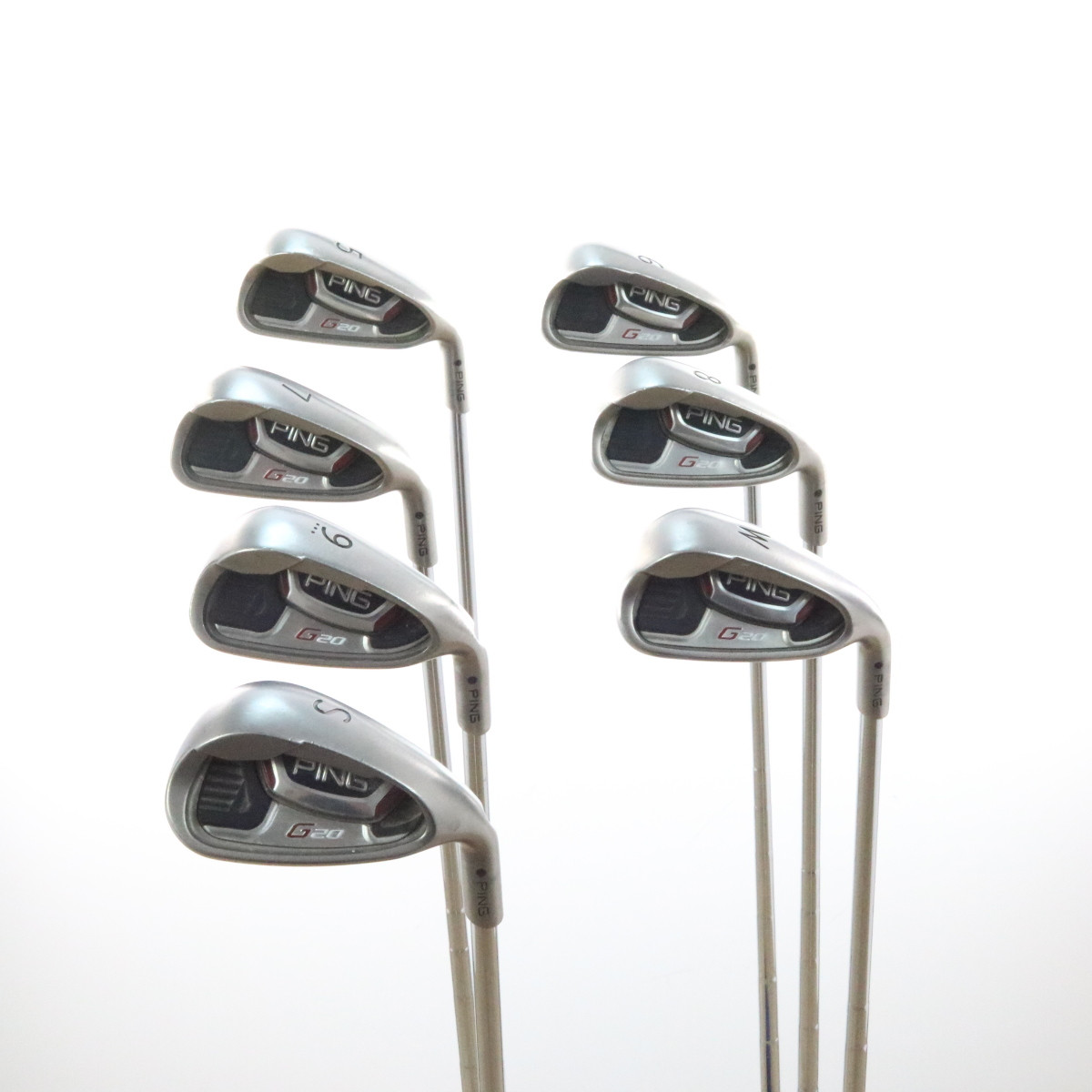 Ping G20 Iron Set 5-W,S Black Dot Steel Shaft CFS Regular Flex 37966G ...