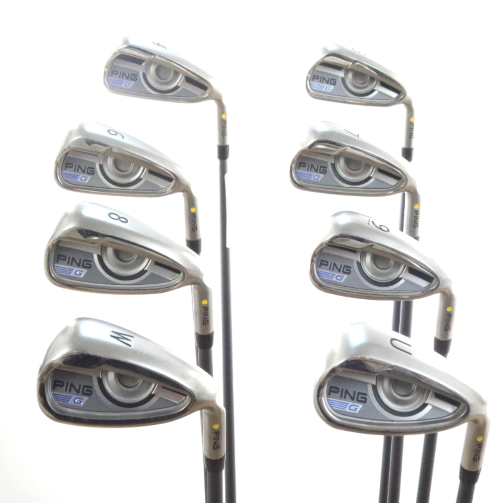 Ping G Series Iron Set 4-W,U Yellow Dot Graphite CFS 70 Regular Flex ...