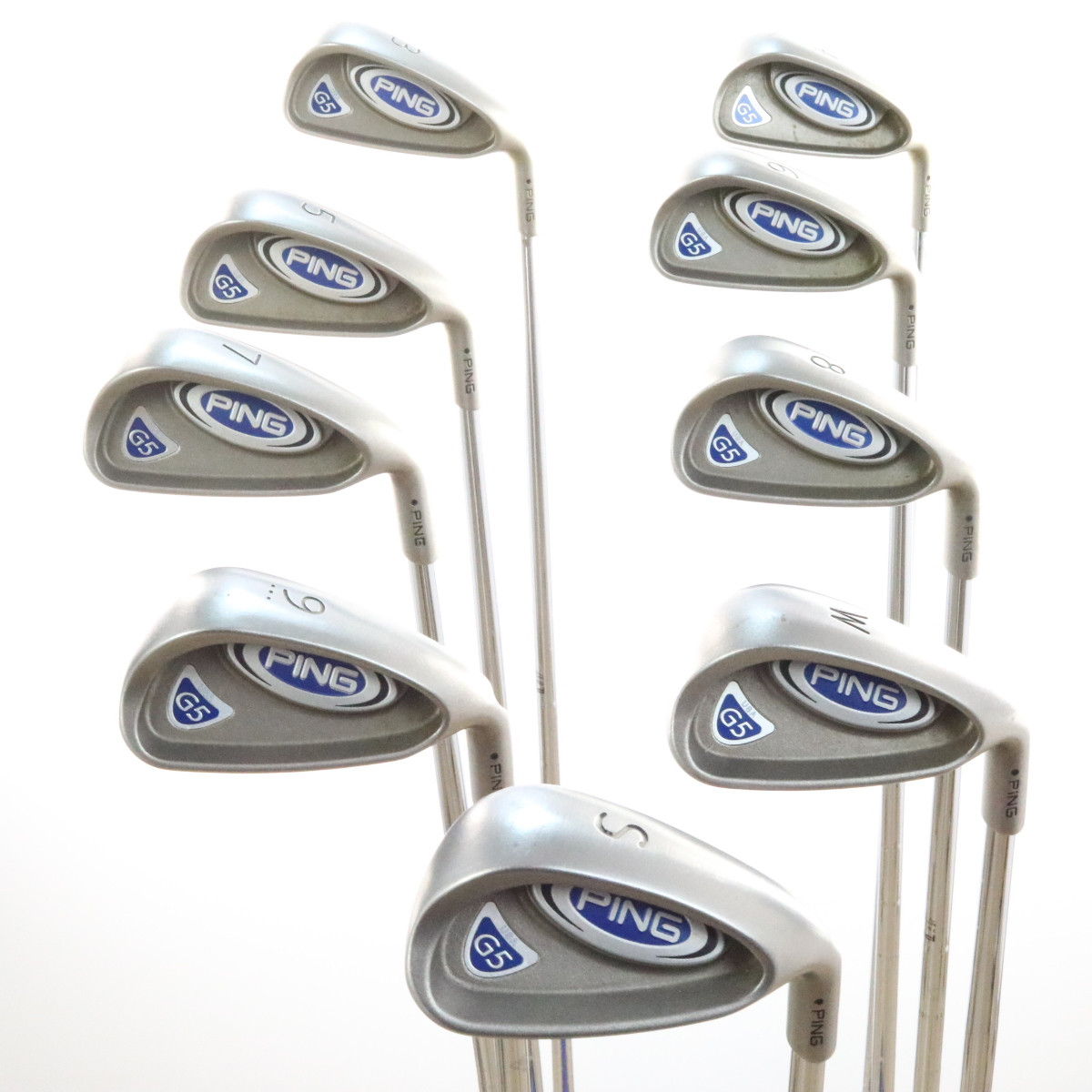 Ping G5 Iron Set 3-W,S Black Dot Steel Shaft Regular Flex Right-Handed ...