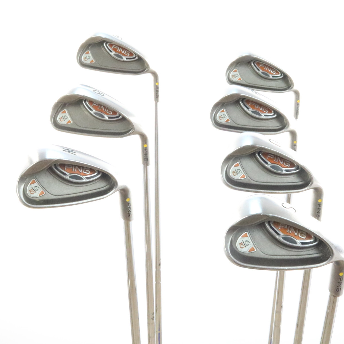 Ping G10 Iron Set 6-W,U,S Yellow Dot Steel AWT Regular Flex 47285G - Mr ...