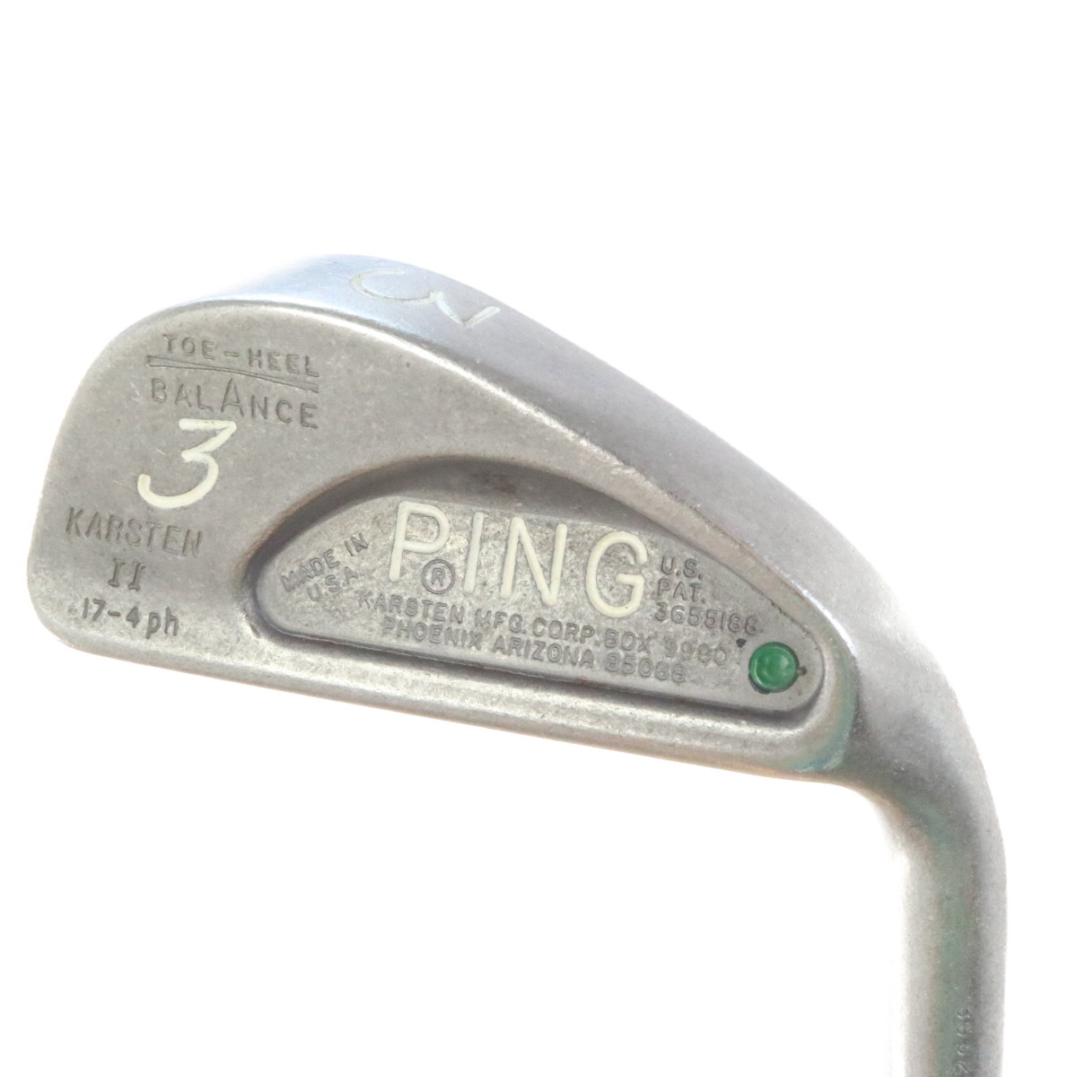 PING Karsten II Individual 3 Iron Green Dot Steel Stiff Flex Right ...