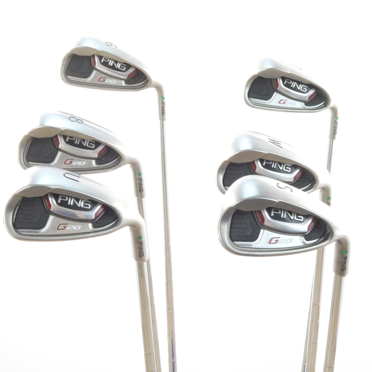 Ping G20 Iron Set Green Dot Steel Shaft CFS Regular Flex 47600A - Mr ...