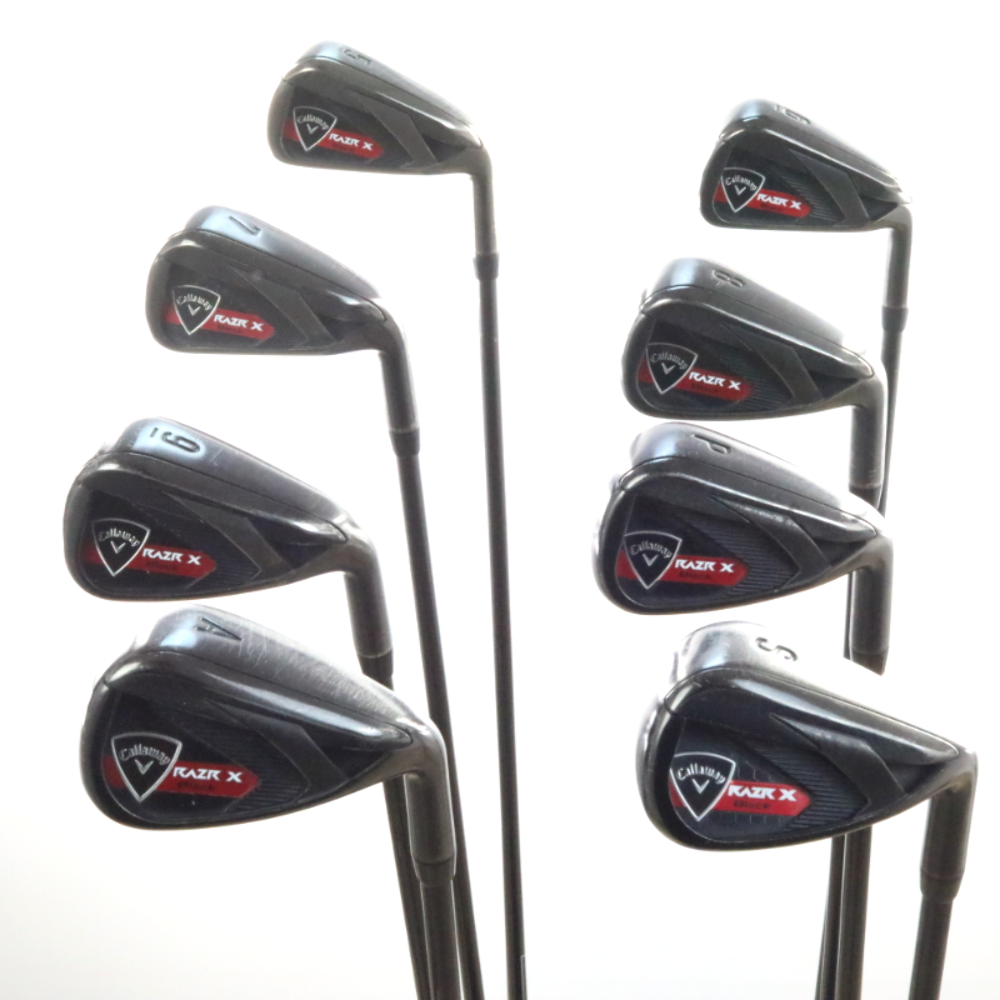 Callaway RAZR X Black 5-P,A,S Iron Set Graphite Senior Flex Right ...