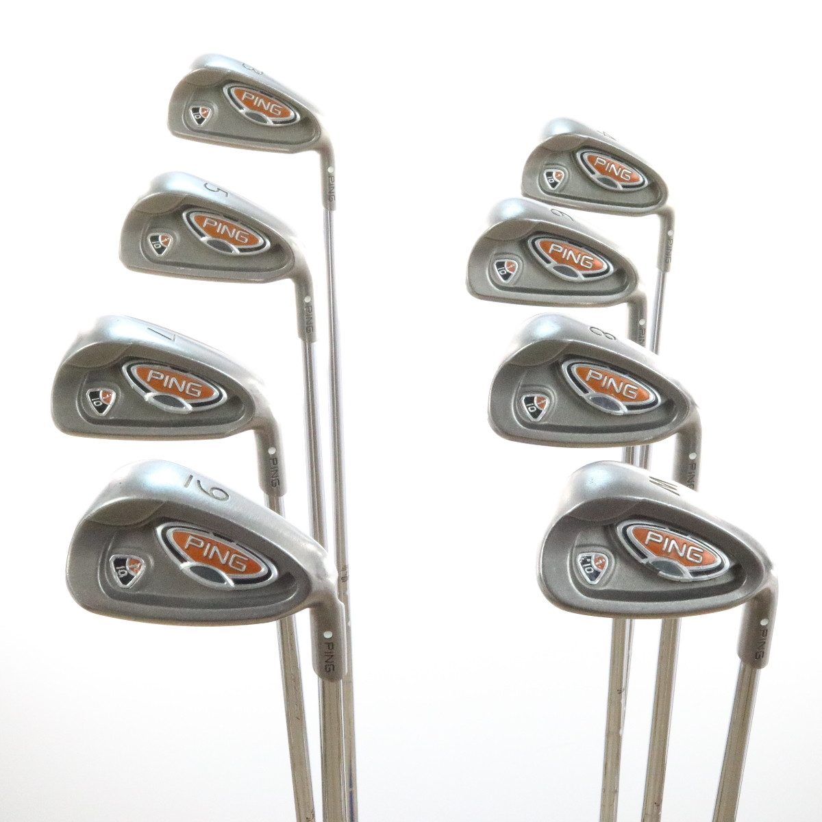 Ping i10 Iron Set 3-W White Dot AWT Steel Stiff Flex Right-Handed ...