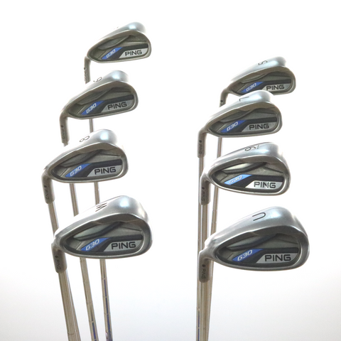 Ping G30 Iron Set 4-W,U Black Dot Steel CFS Stiff Flex Left-Handed ...