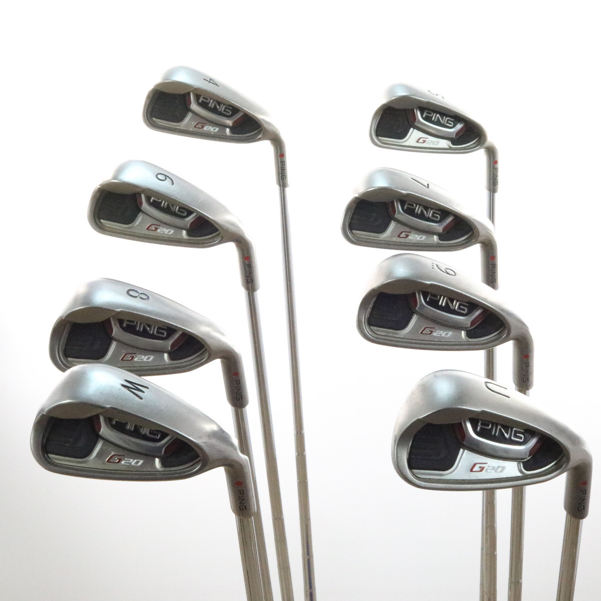 Ping G20 Iron Set 4-W,U Red Dot Steel Shaft CFS Regular Flex 51635G - Mr Topes Golf