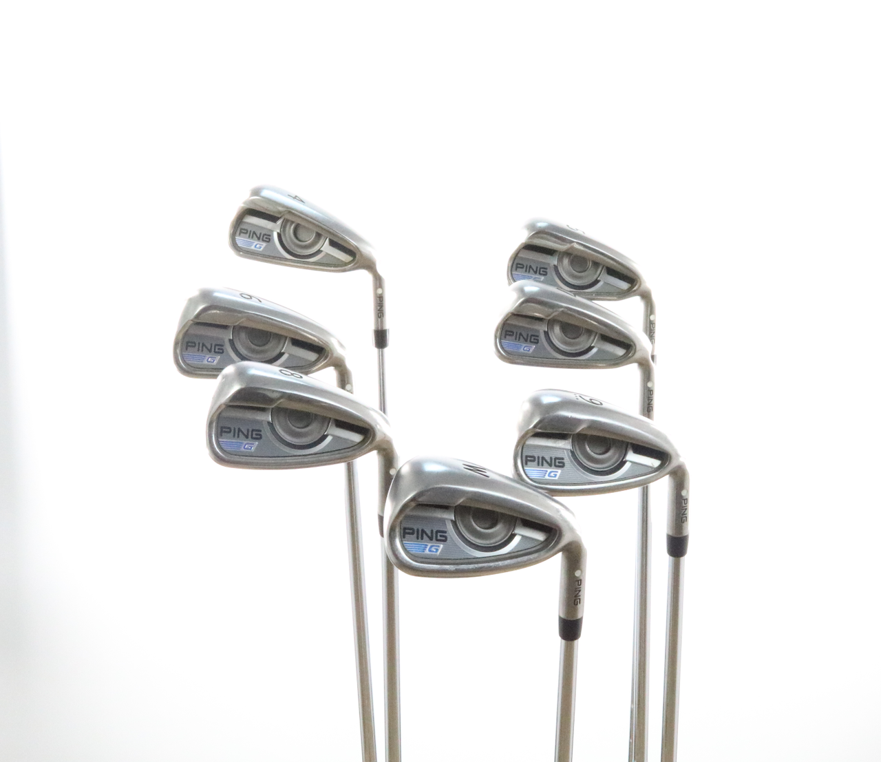 Ping G Iron Set 4-W White Dot Steel AWT 2.0 Stiff Flex Right-Handed ...