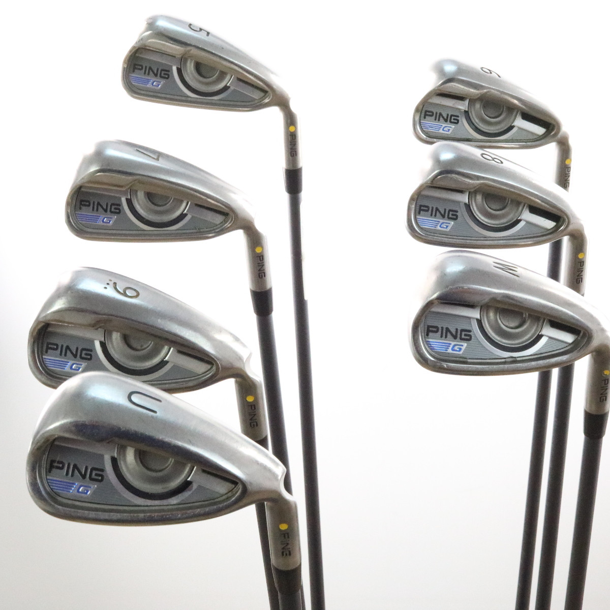 Ping G Series Iron Set 5-W,U Yellow Dot Graphite CFS 70 Regular Flex ...