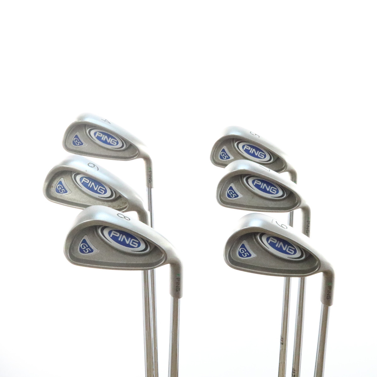 Ping G5 Iron Set Green Dot Steel Shaft Stiff Flex Right-Handed 52806A ...