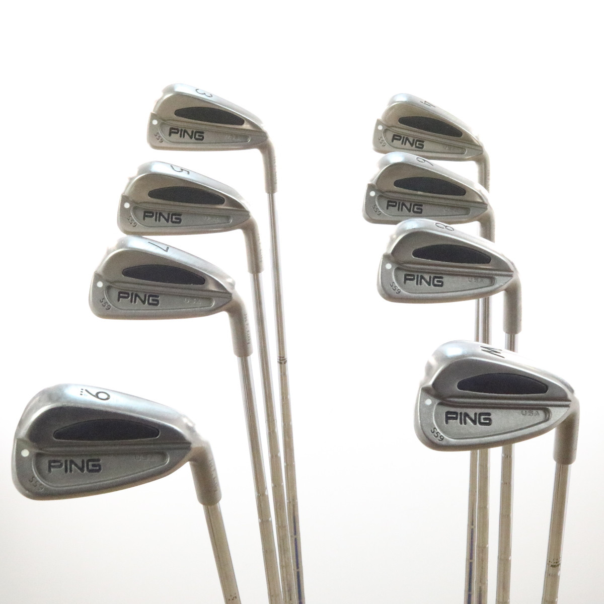 Ping S59 3-W Iron Set White Dot Steel Shaft Stiff Flex Right-Handed ...