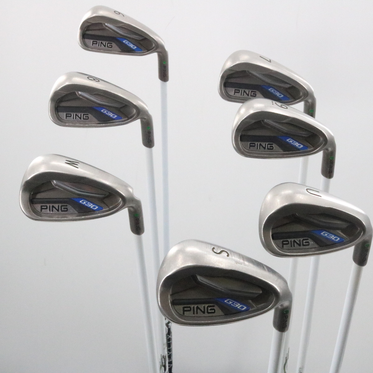 Ping G30 Iron Set 6-W,U,S Green Dot Veylix Alpina 873 Regular Flex ...