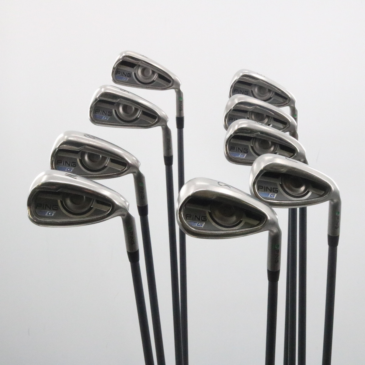 Ping G Series Iron Set 4-W,U,S Green Dot Graphite CFS 70 Regular Flex ...