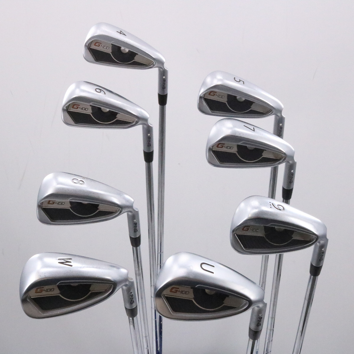 PING G400 Iron Set 4-W,U White Dot AWT 2.0 Steel Shaft Stiff Flex ...