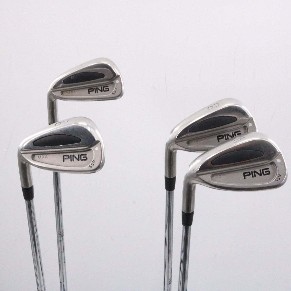 Ping S59 7-W Iron Set Silver Dot Steel Shaft Stiff Flex Left-Handed ...