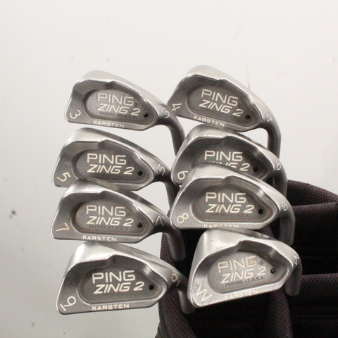 Ping Zing 2 Iron Set 3-W Black Dot Karsten 101 Graphite Regular Flex ...