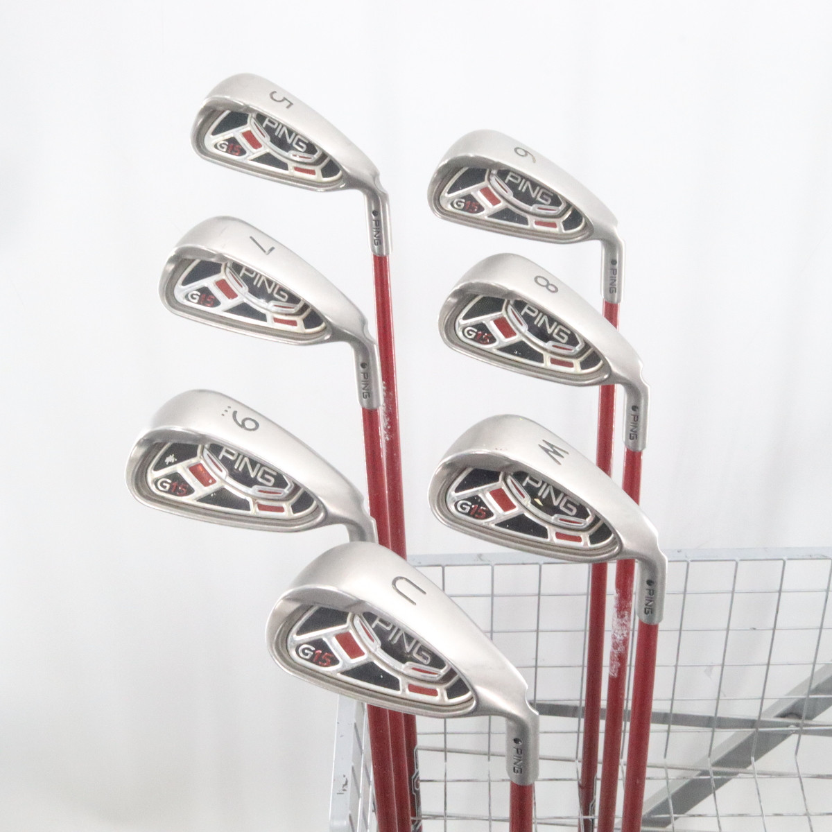 Ping G15 Iron Set 5-W,U Black Dot Graphite TFC 149 Ladies Flex Right ...