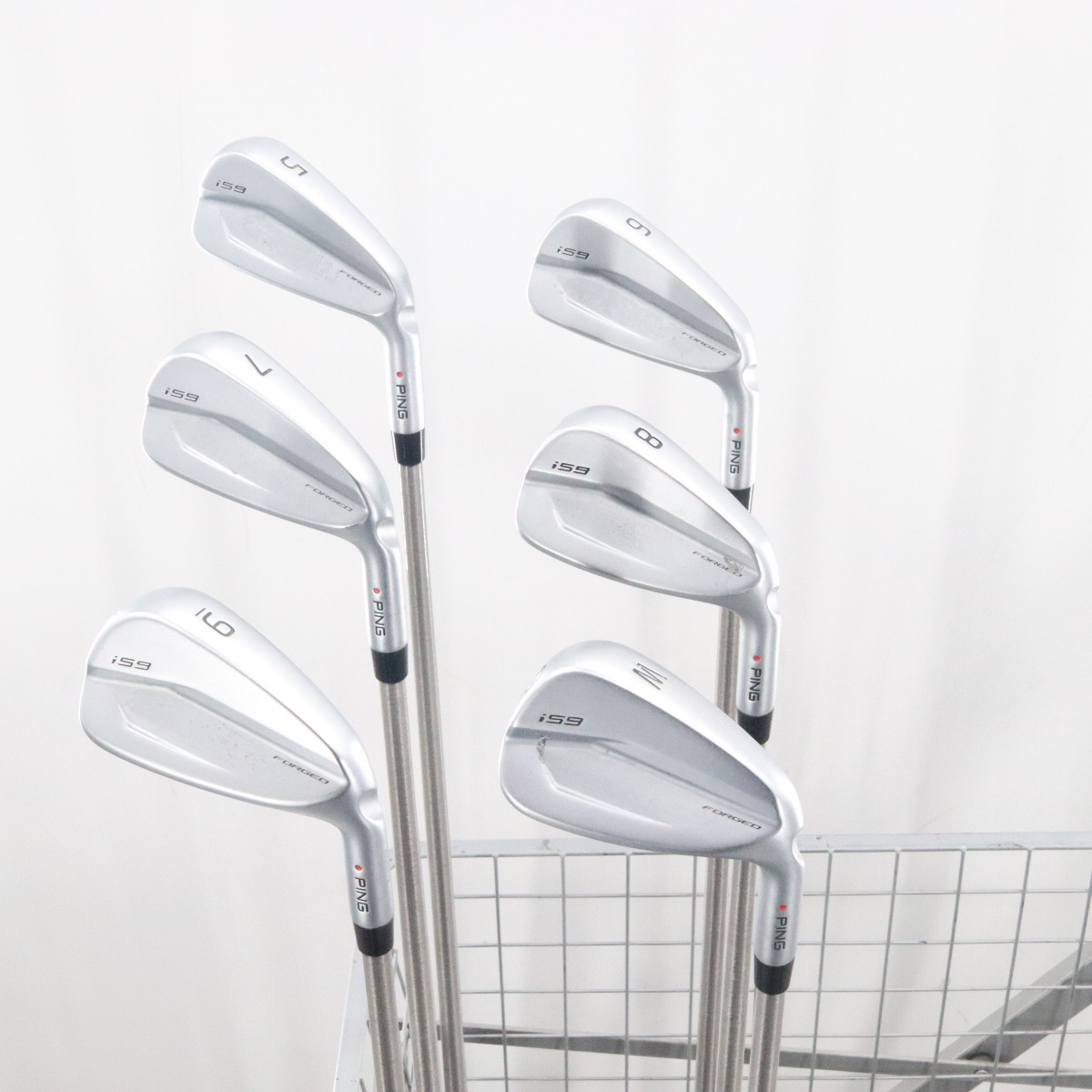 Ping i59 Forged Iron Set 5-W Red Dot Graphite SteelFiber f3 Regular Flex 93594A - Mr Topes Golf