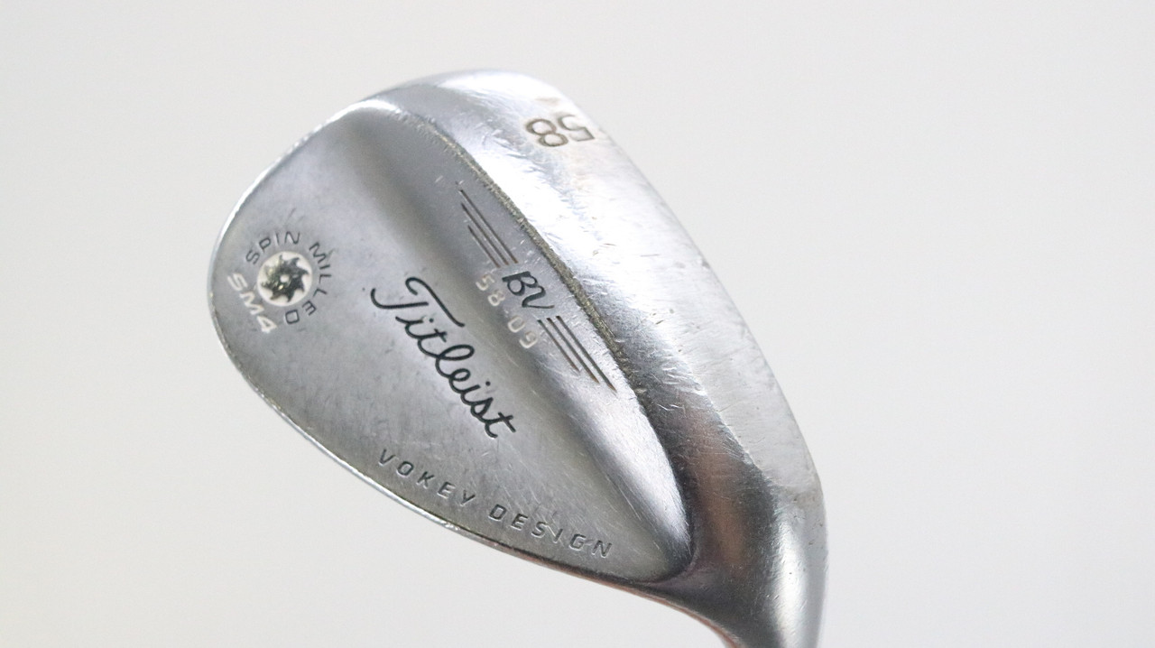 Titleist SM4 Spin Milled Tour Chrome S SW Sand Wedge 58 Deg 58.09 RH S-102977 - Mr Topes Golf