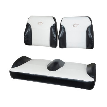 EZGO RXV Black/White Suite Seats (Fits 2008-2015) | GCTS