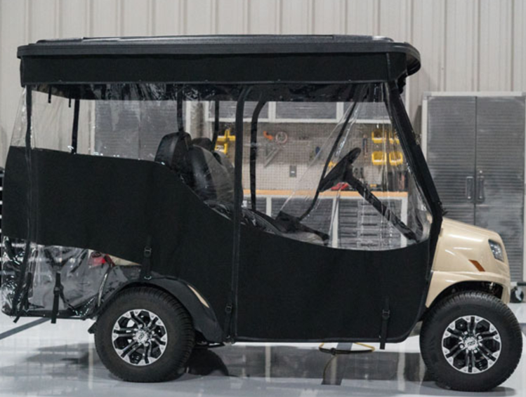 EZGO RXV RedDot Chameleon 4 Passenger Track Style Enclosure – BLACK | GCTS