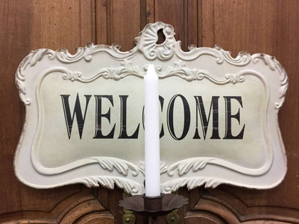 Bailey & Co - Antique Styled Reproduction Metal Welcome Sign with ...