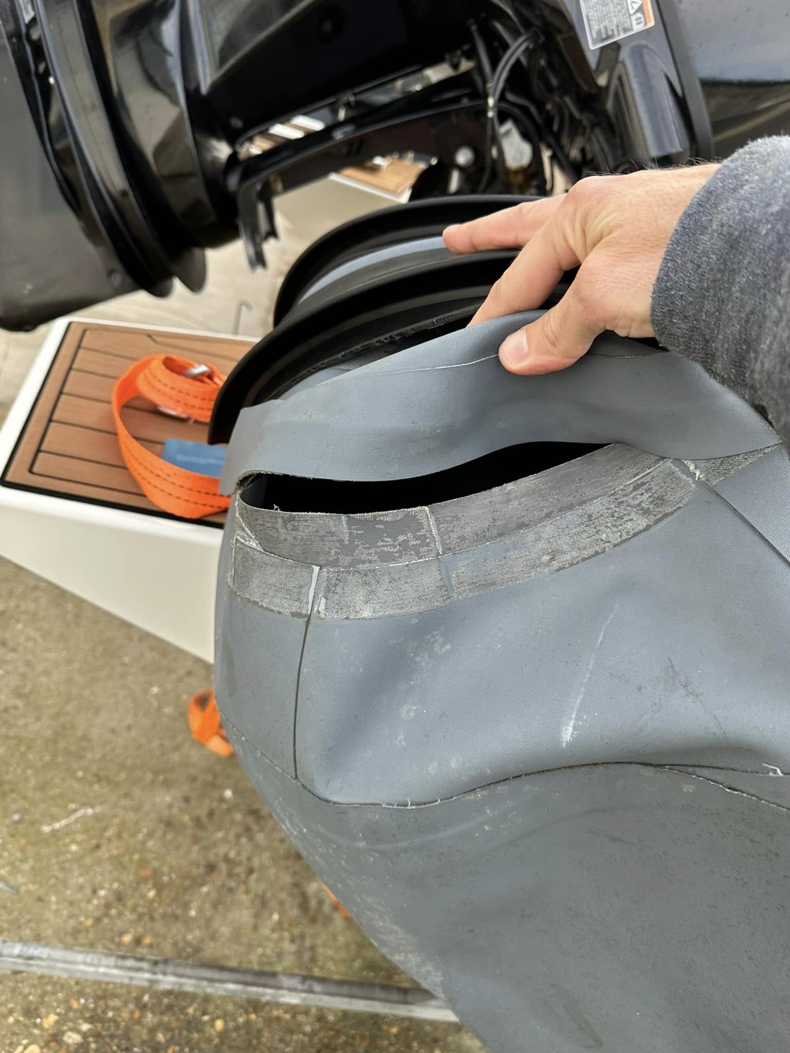 Brig Rib tube repair - Rib Shop Ltd