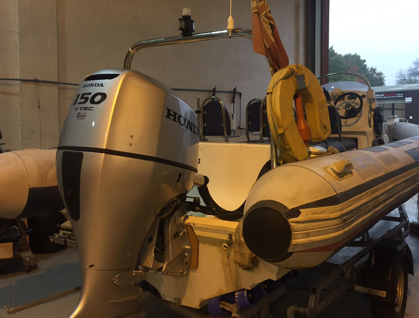 New Honda 150hp fitted to Ribeye 6.5m - Rib Shop Ltd