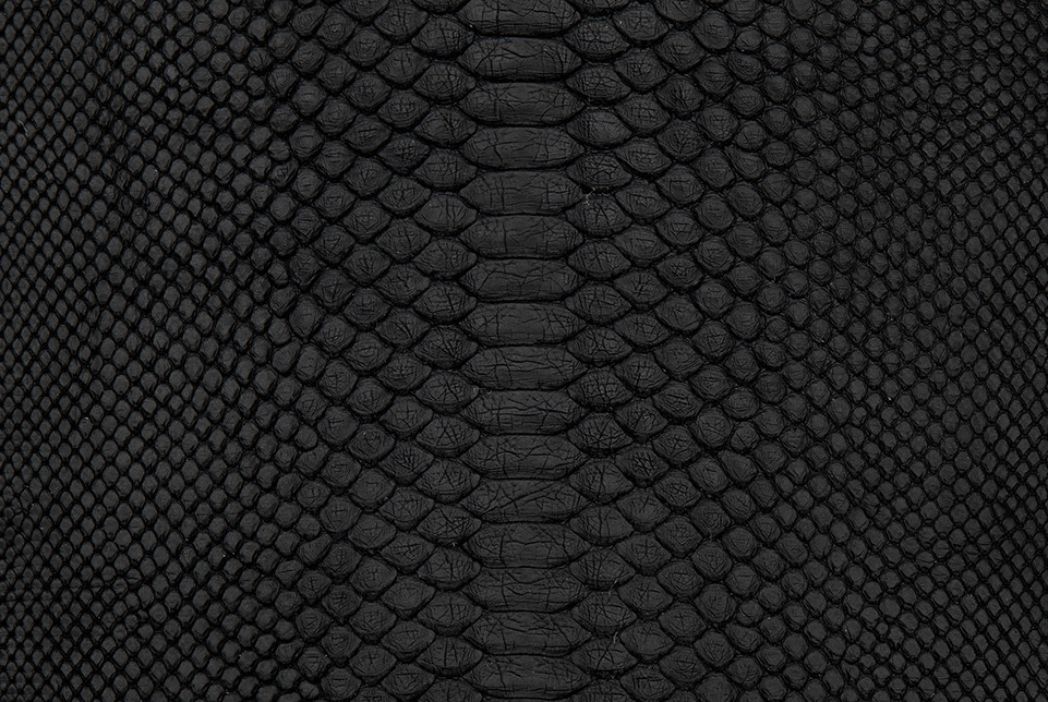 Python Skin Short-Tailed Rubberized Black