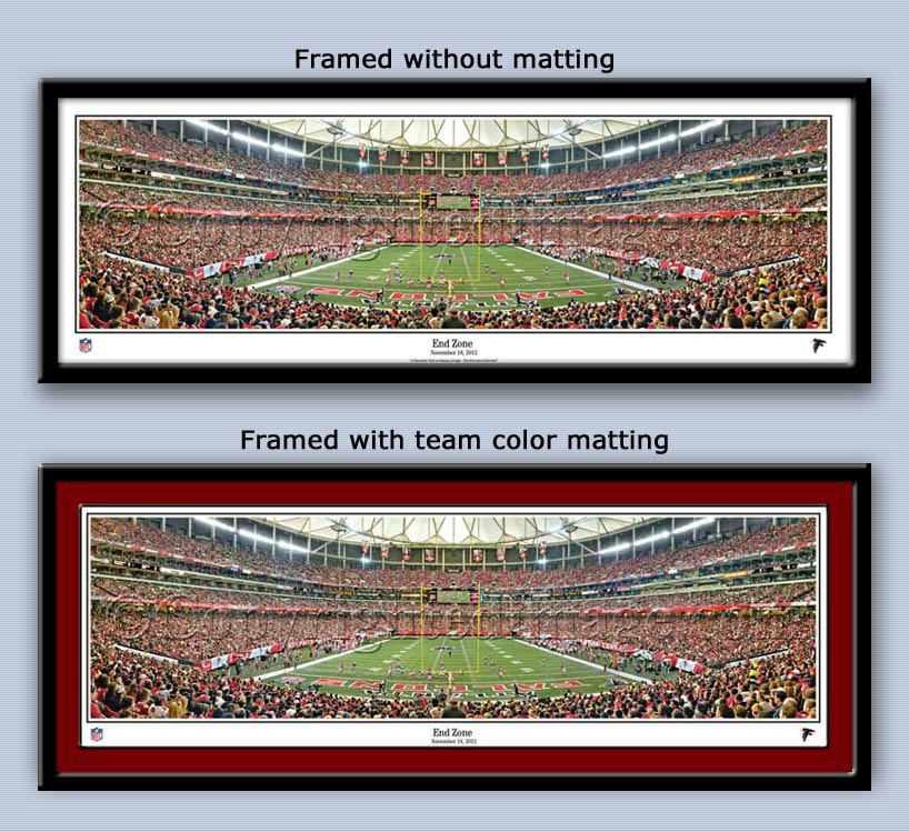 Atlanta Falcons Georgia Dome End Zone Panoramic Framed Picture