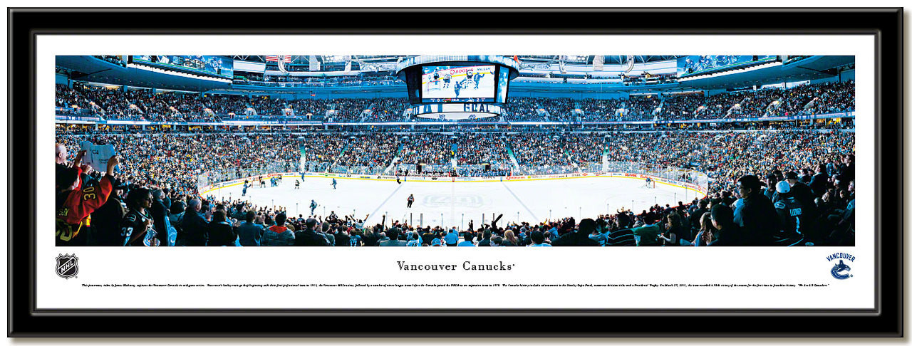 Vancouver Canucks Rogers Arena Framed NHL Hockey Poster
