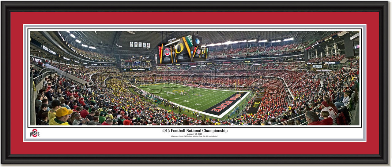 Ohio State 2015 Championship Framed Corner Panoramic Print