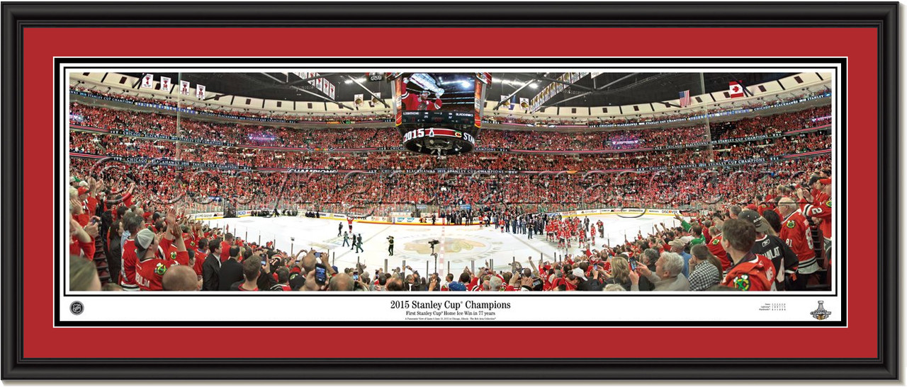 Chicago Blackhawks 2015 Stanley Cup Home Ice Win Framed Picture