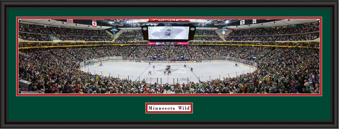 Minnesota Wild Xcel Energy Center Framed Panoramic Picture
