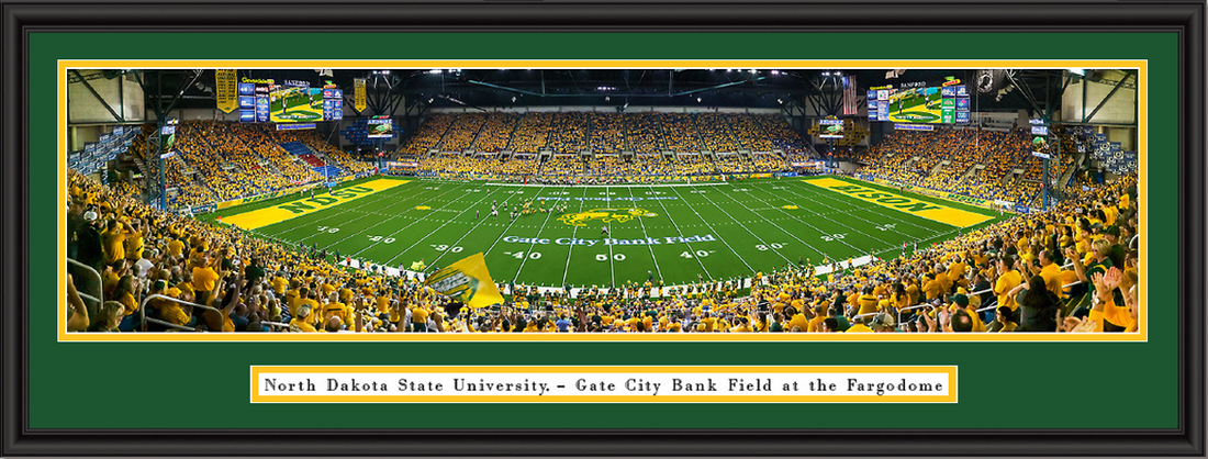 North Dakota State Bison - NDSU Fargodome Framed Panoramic Picture
