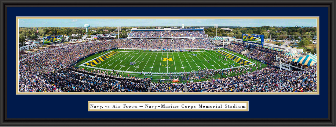 Navy Midshipmen Football Navy-Marine Corps Memorial Stadium Framed ...