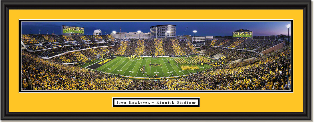 Iowa Hawkeyes Football Kinnick Stadium at Sunset Framed Print