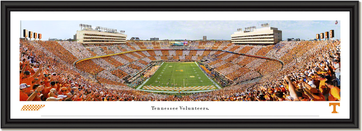 Tennessee Volunteers End Zone 2022 Season - Neyland Stadium - Framed Print