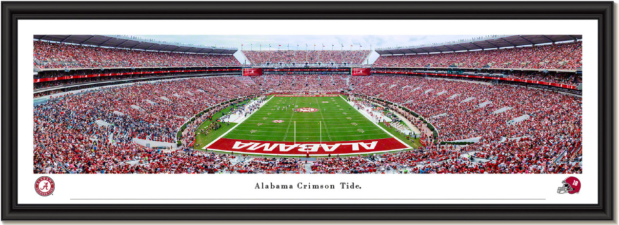 Alabama Crimson Tide - End Zone at Bryant-Denny Stadium - Framed Print