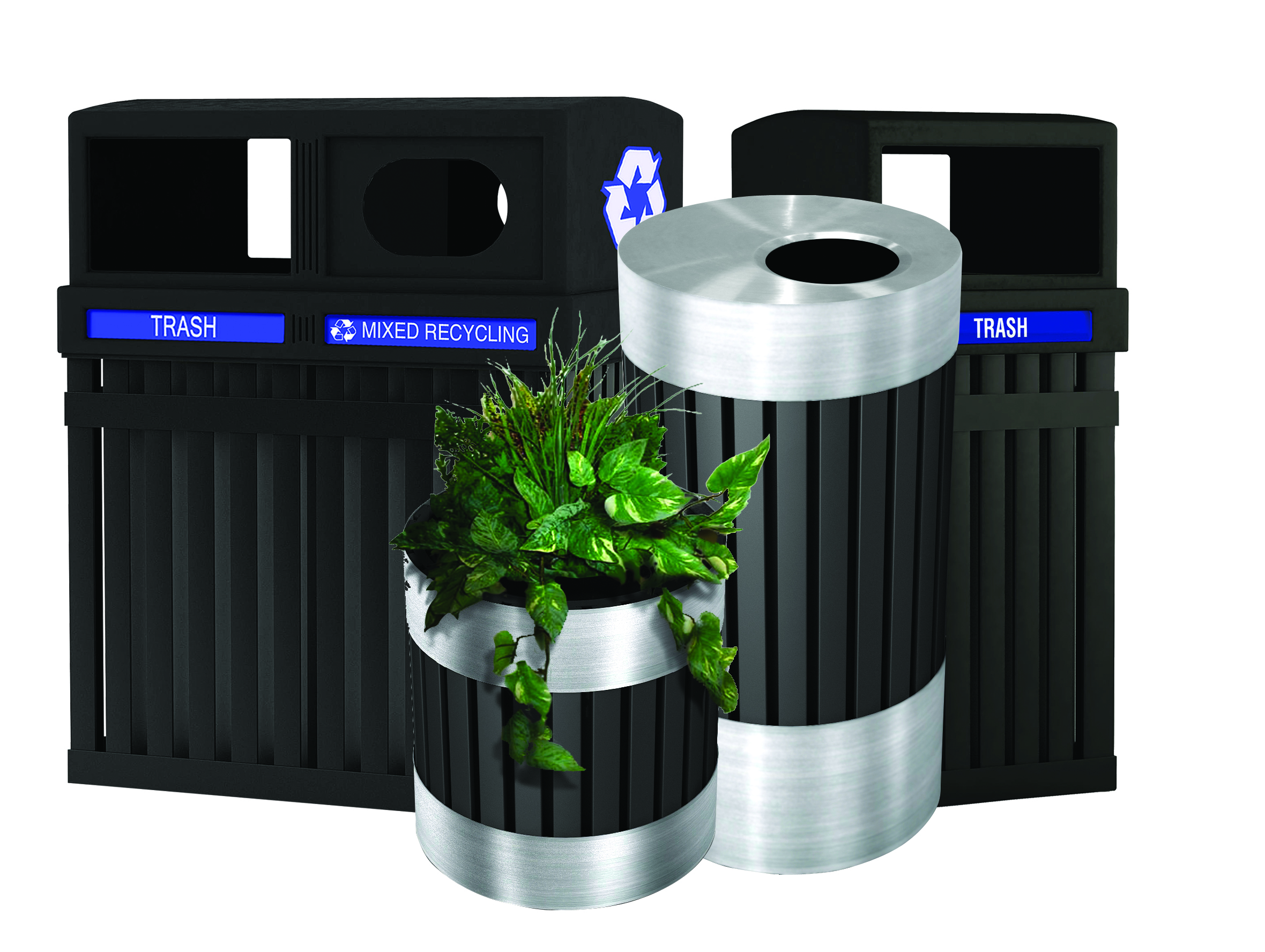 Outdoor Metal Garbage Cans - TrashcansUnlimited.com