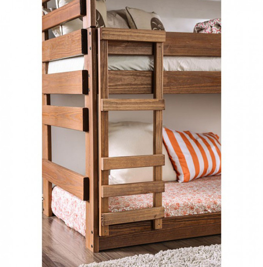 California Rustic Style Triple Decker Bed | Tri Level Beds