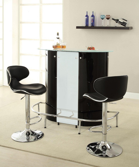 Black glass bar table store