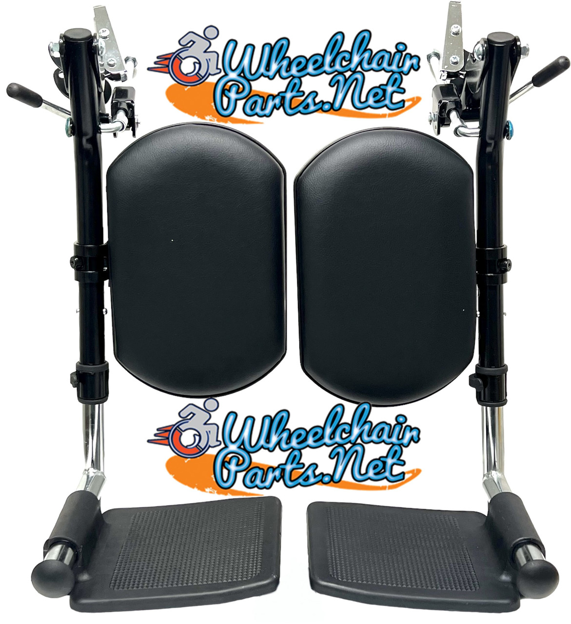 SET OF 2 ELEVATING LEG REST WITH 1 3/8" PIN SPACING & COMPOSITE FOOT ...