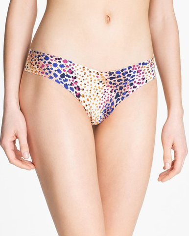 Commando Print Thong Watercolor Multi | Shop Boutique Flirt