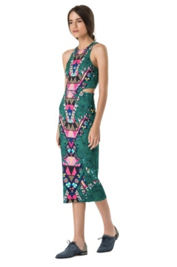 Mara Hoffman Ponte Cutout Midi Dress Maristar Green | Shop Boutique Flirt